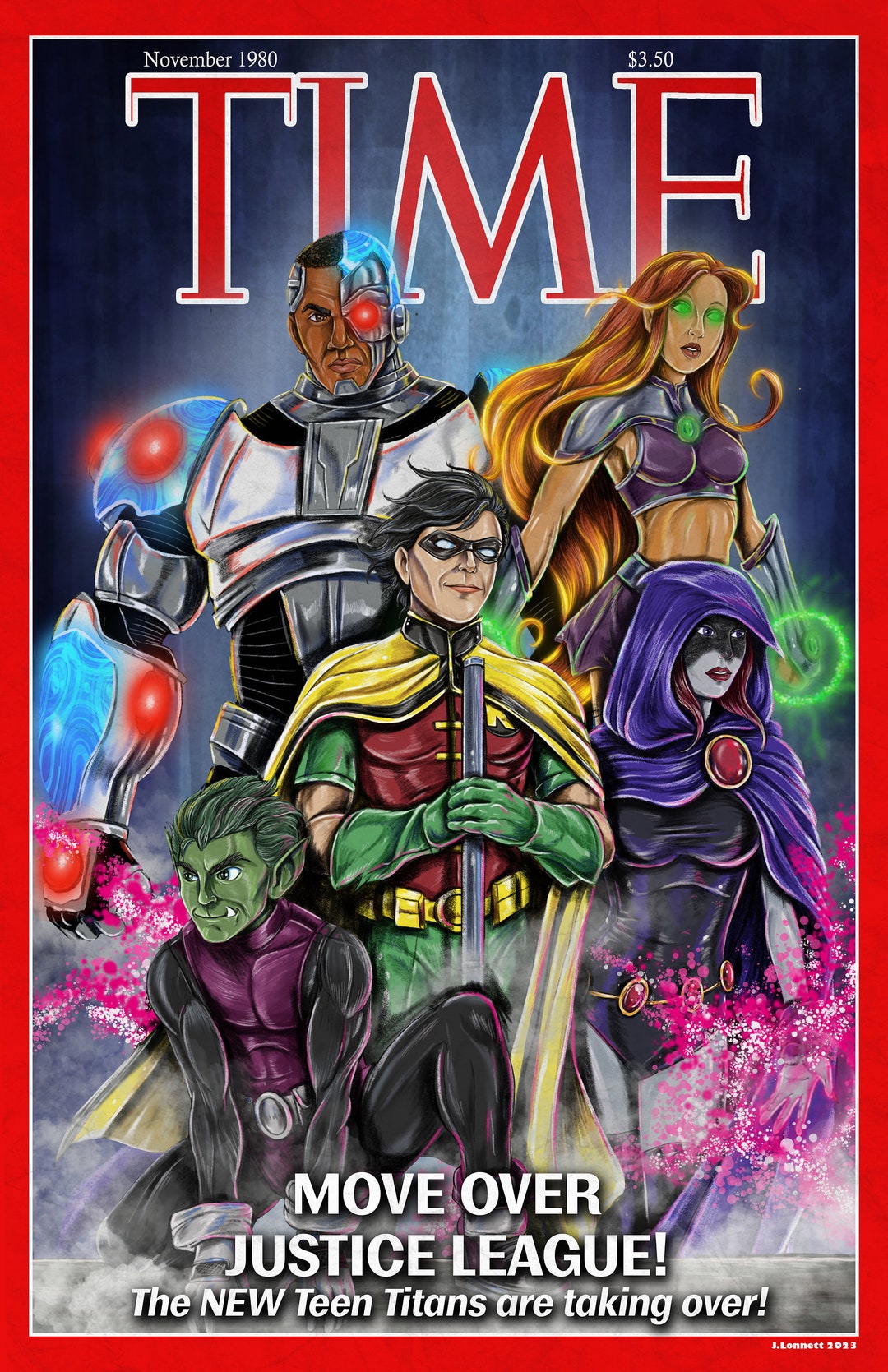 Teen Titans Time Retro Satire Magazine Cover 11x17 Glossy - Etsy