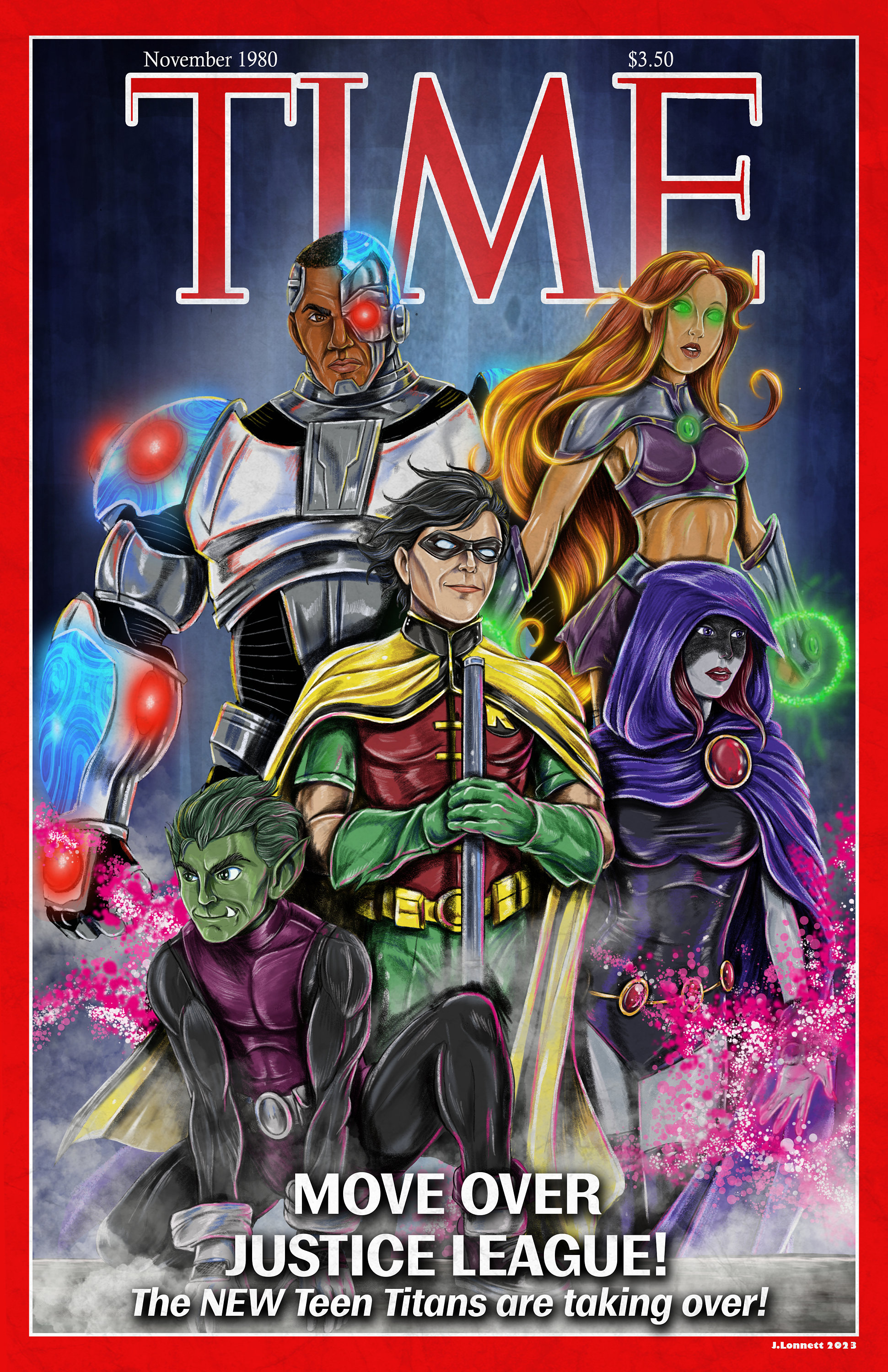 Teen Titans Time Retro Satire Magazine Cover 11x17 Glossy - Etsy
