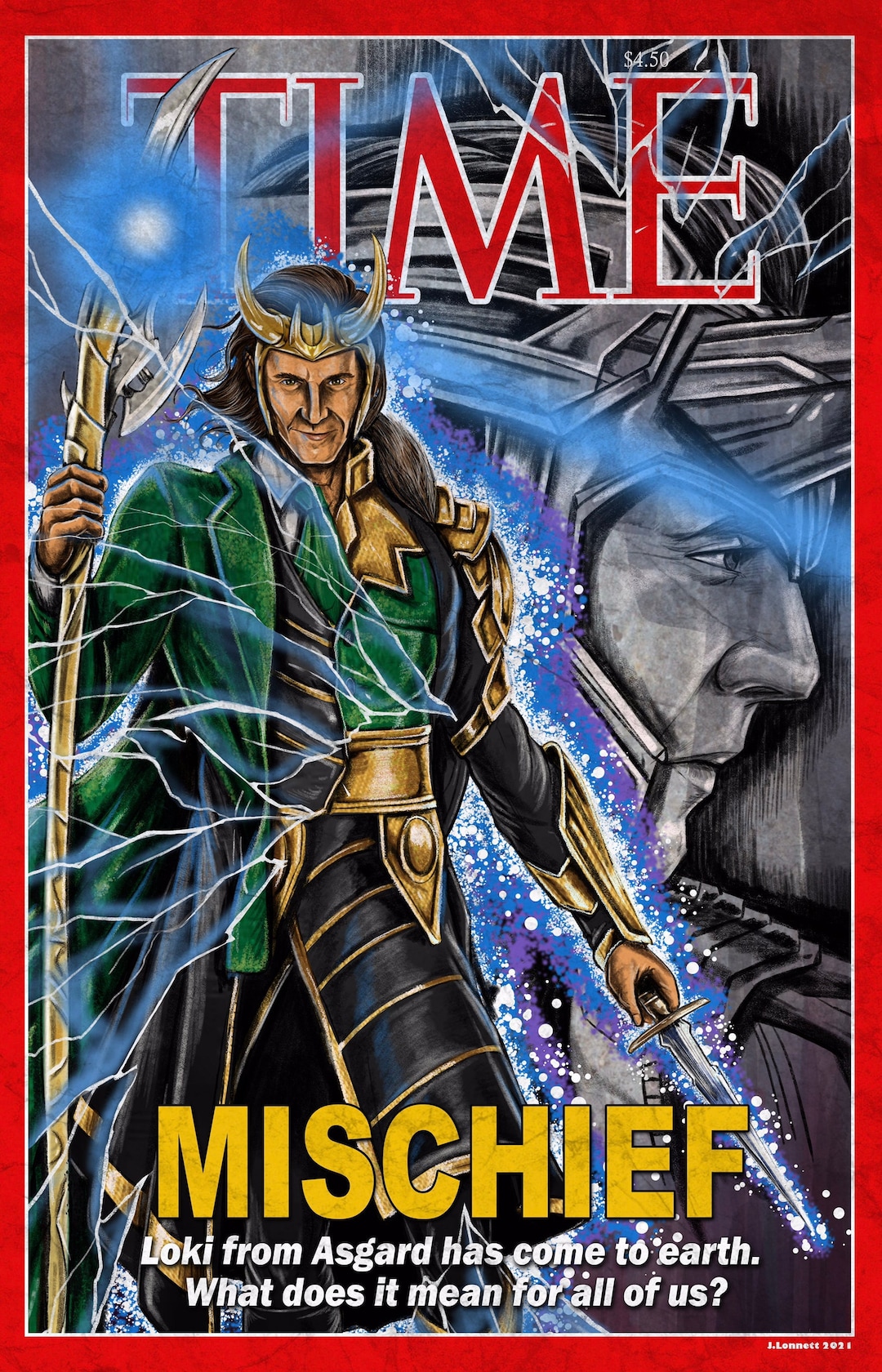 Loki Time Magazine Retro Satire Magazine Cover Print 11x17 - Etsy