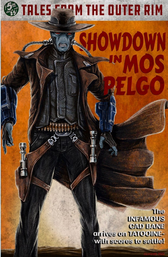 Star Wars Cad Bane Book of Boba Fest Pulp Book Cover Satire | Etsy