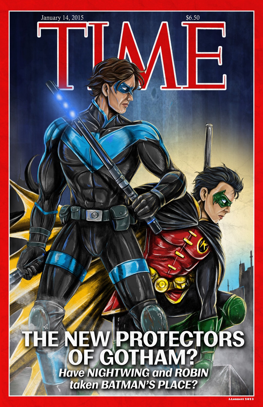 Nightwing Robin Time Retro Satire Magazine Cover 11x17 Glossy - Etsy