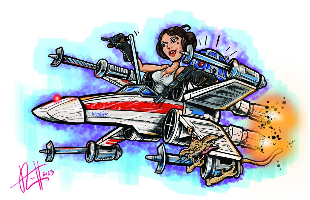 Star Wars Hot Rod Style Art Leia 11x17 Glossy Cardstock - Etsy