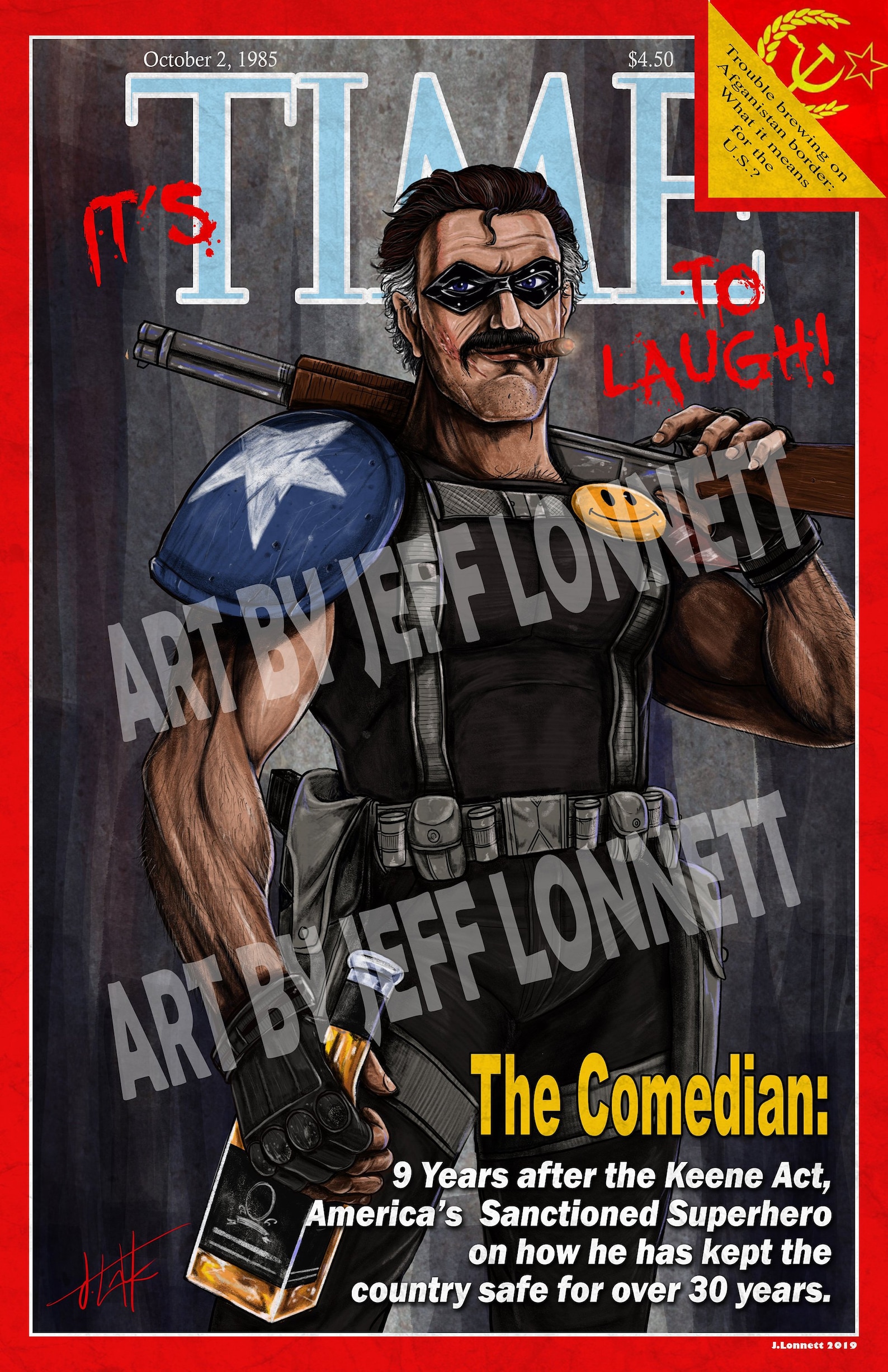 Watchmen Comedian Time Magazine Satire Cover 11x17 Glossy Cardstock - Etsy