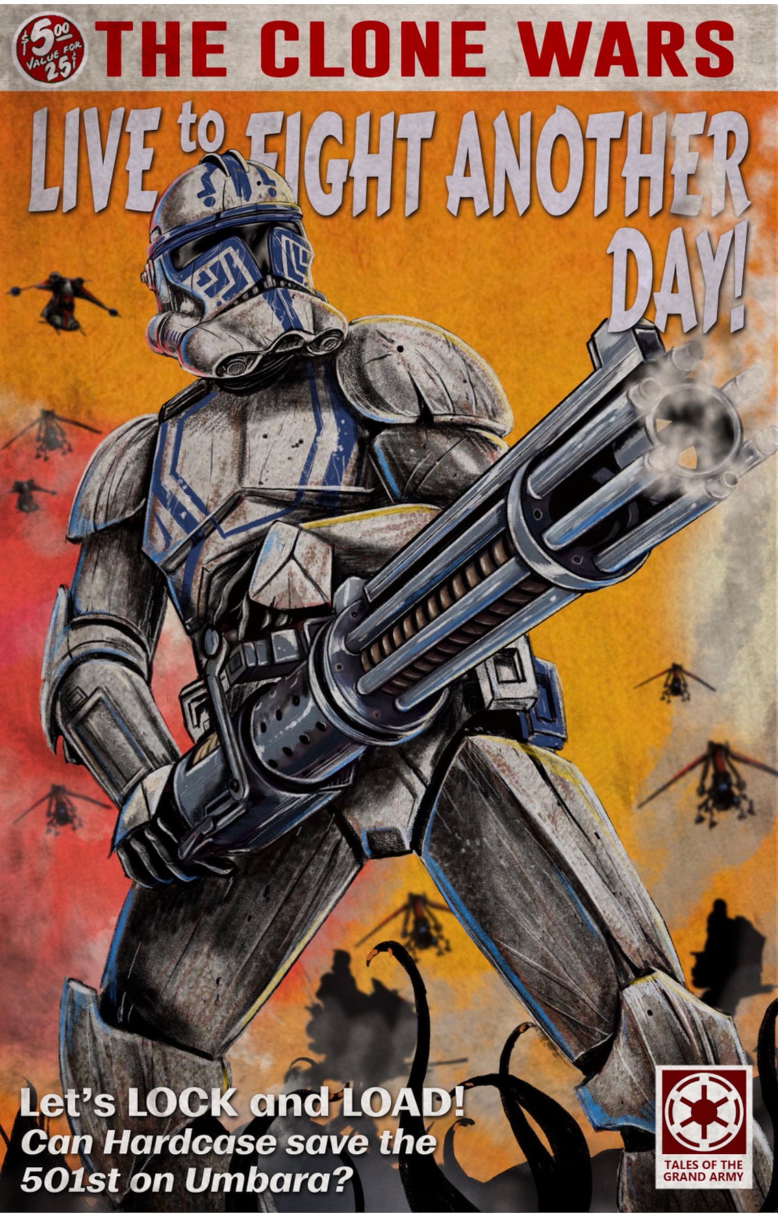 Star Wars Clone Wars Hardcase 501st Pulp Book Cover Satire 11x17 Glossy ...