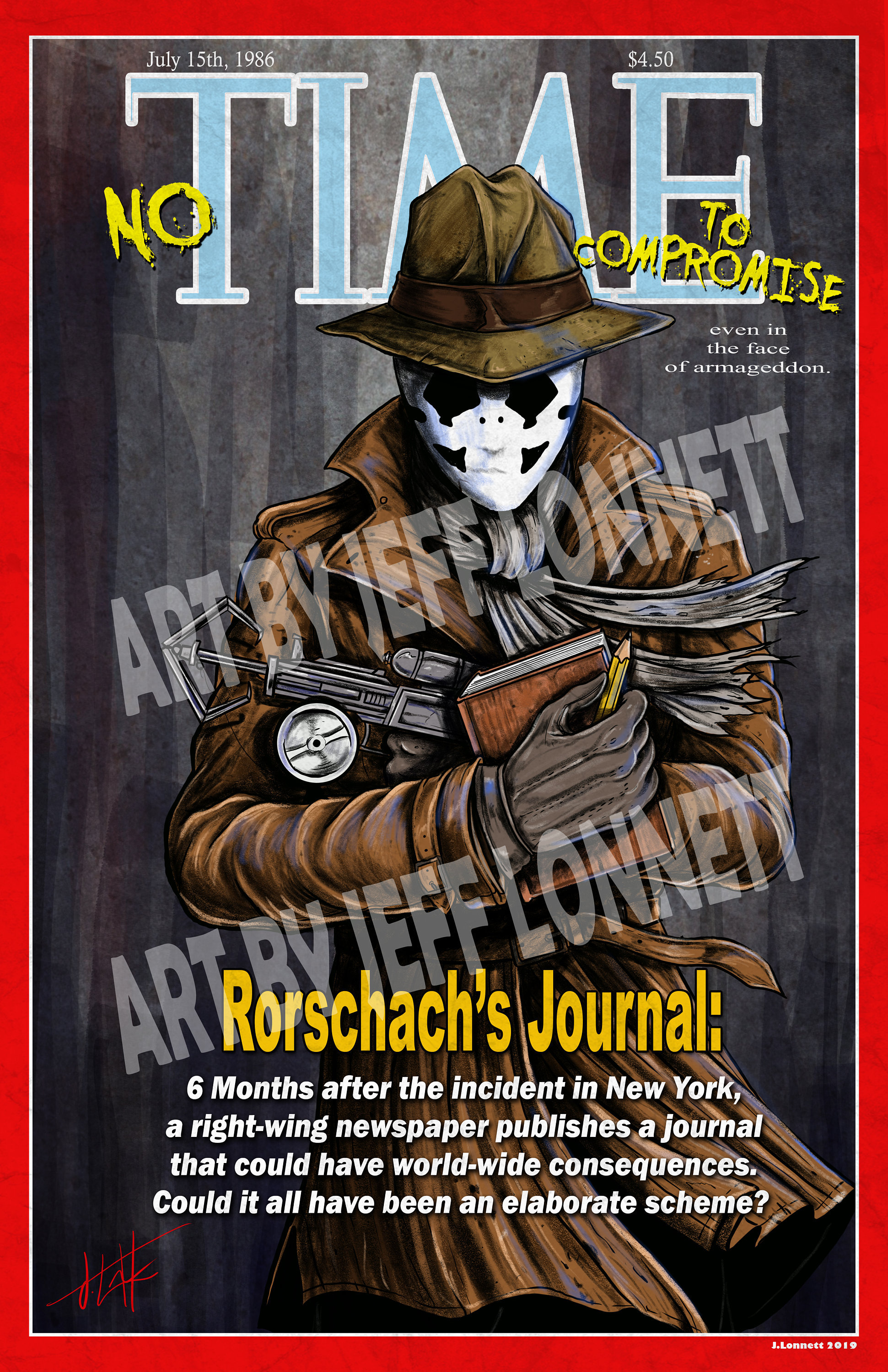 Watchmen Rorschach Time Magazine Satire Cover 11x17 Glossy Cardstock - Etsy