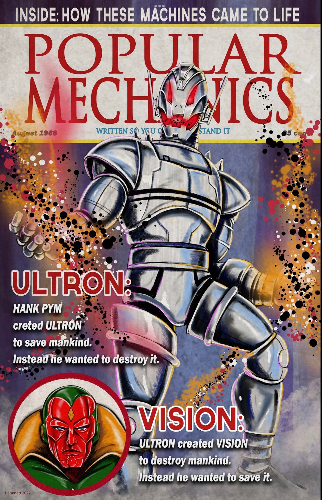 Ultron Vision Popular Mechanics Magazine Satire Magazine Cover Print ...
