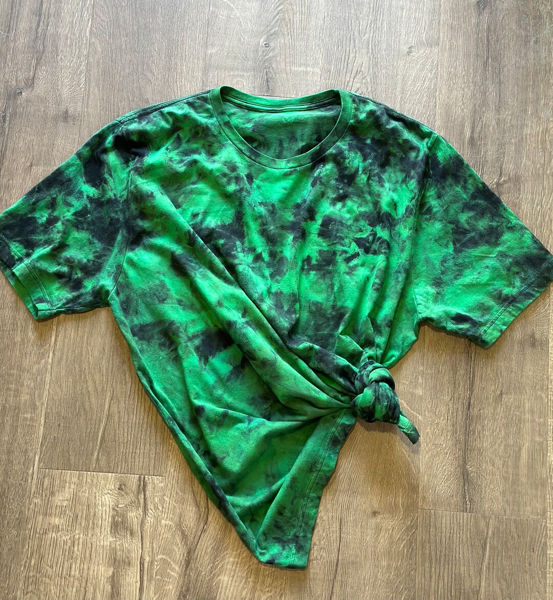 Neon Green Tie Dye Tee,halloween Tie Dye, Unisex Tie Dye,unique Tie Dye ...