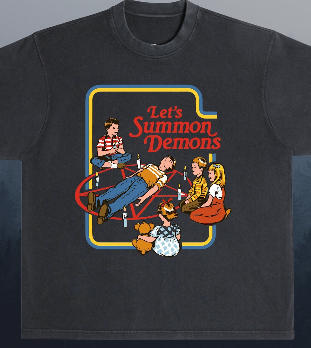Let’s Summon Demons Retro Horror Vintage Style Tee - Etsy