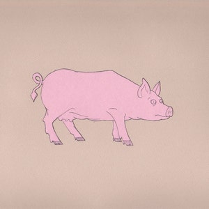 The Pig - Original Drawing - Etsy
