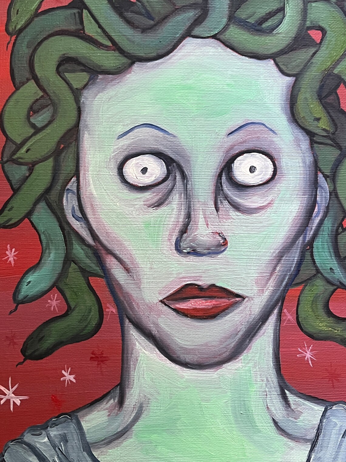Medusa - Original Oil Painting NOT A PRINT Greek Mythology One of a ...