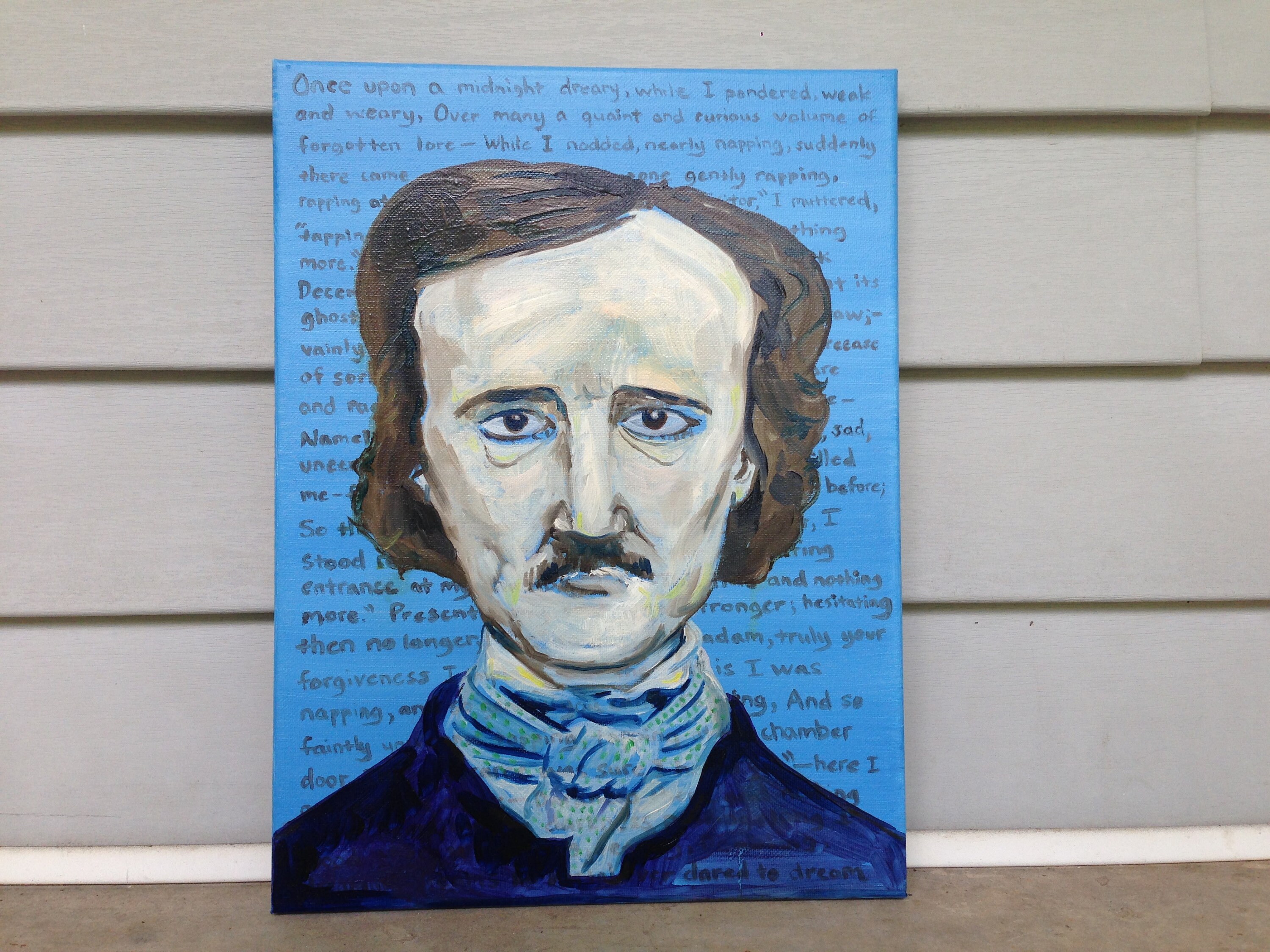 Edgar Allan Poe - Original Oil Painting on Canvas - Etsy
