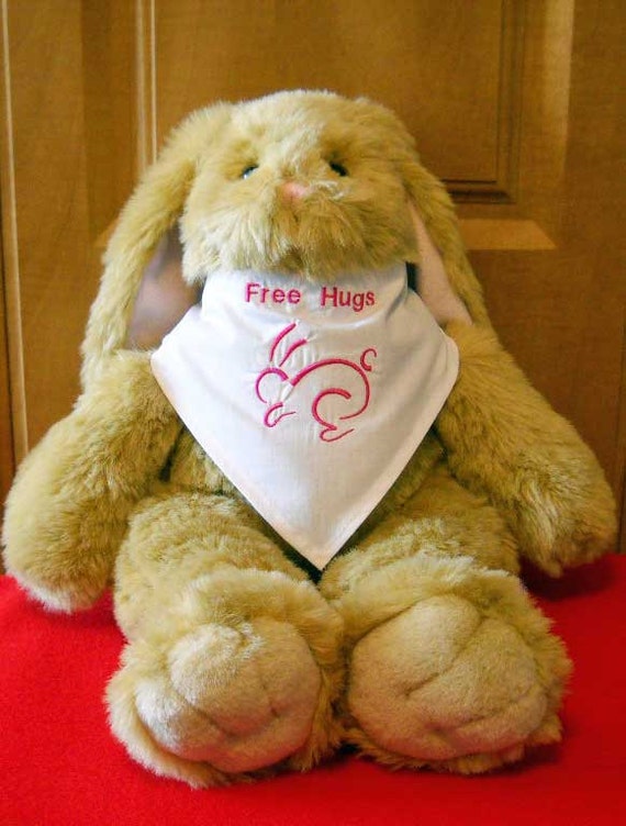 Bunny Bandana Free Hugs Pink Bunny Scarf | Etsy