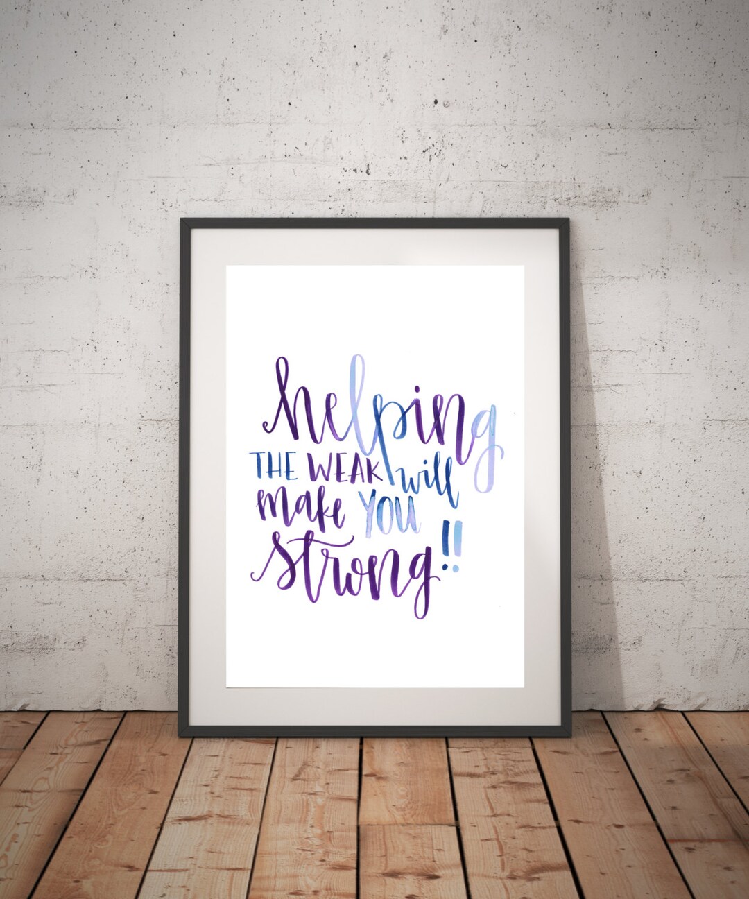 Helping the Weak Makes You Strong - Etsy