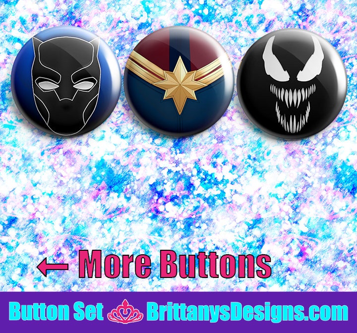 Marvel Comics Pin-back Button Badges - Etsy