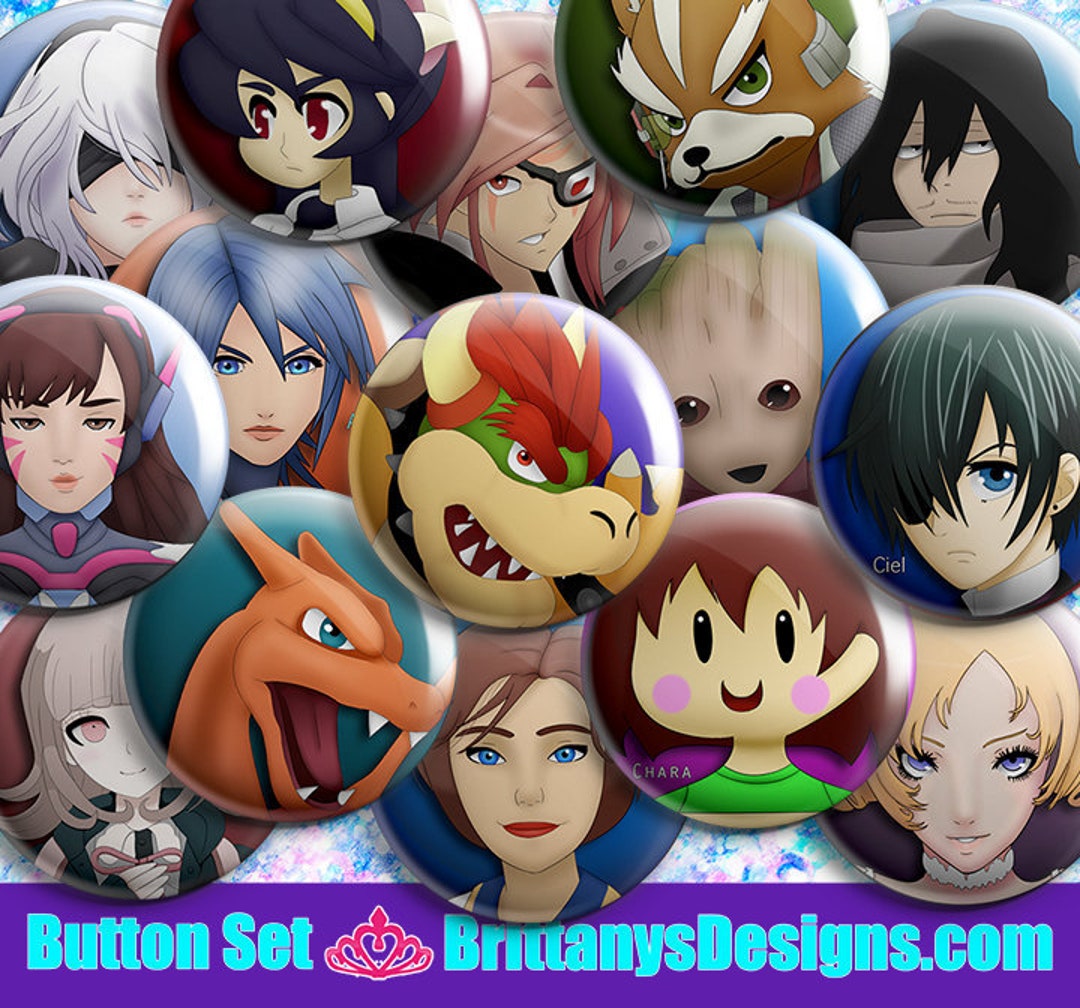 Mix and Match Pin-back Button Sets - Etsy