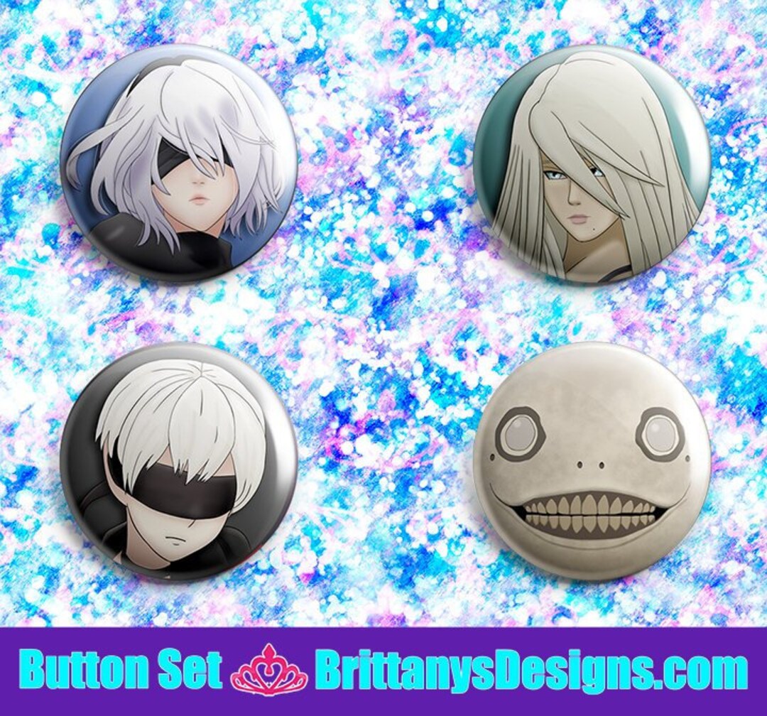 Nier Automata Pin-back Button Badges | A2 2B 9S Emil A-two Two-b Nine-s ...