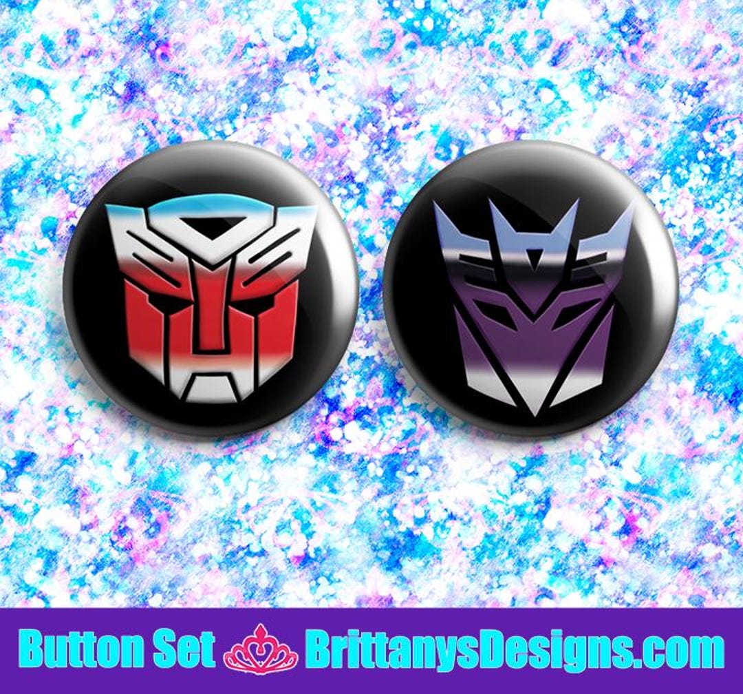 Transformers Pin-back Button Badges Autobots Decepticons - Etsy