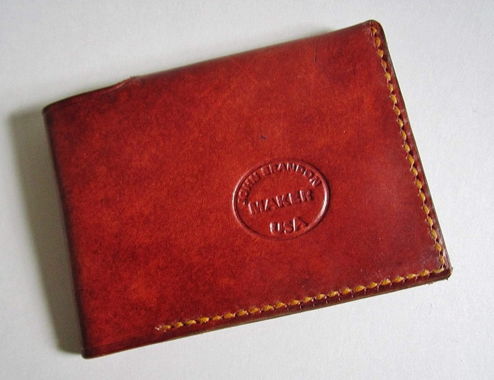 Snap Leather Wallet Men Wallet Custom Leather Card Holder | Etsy