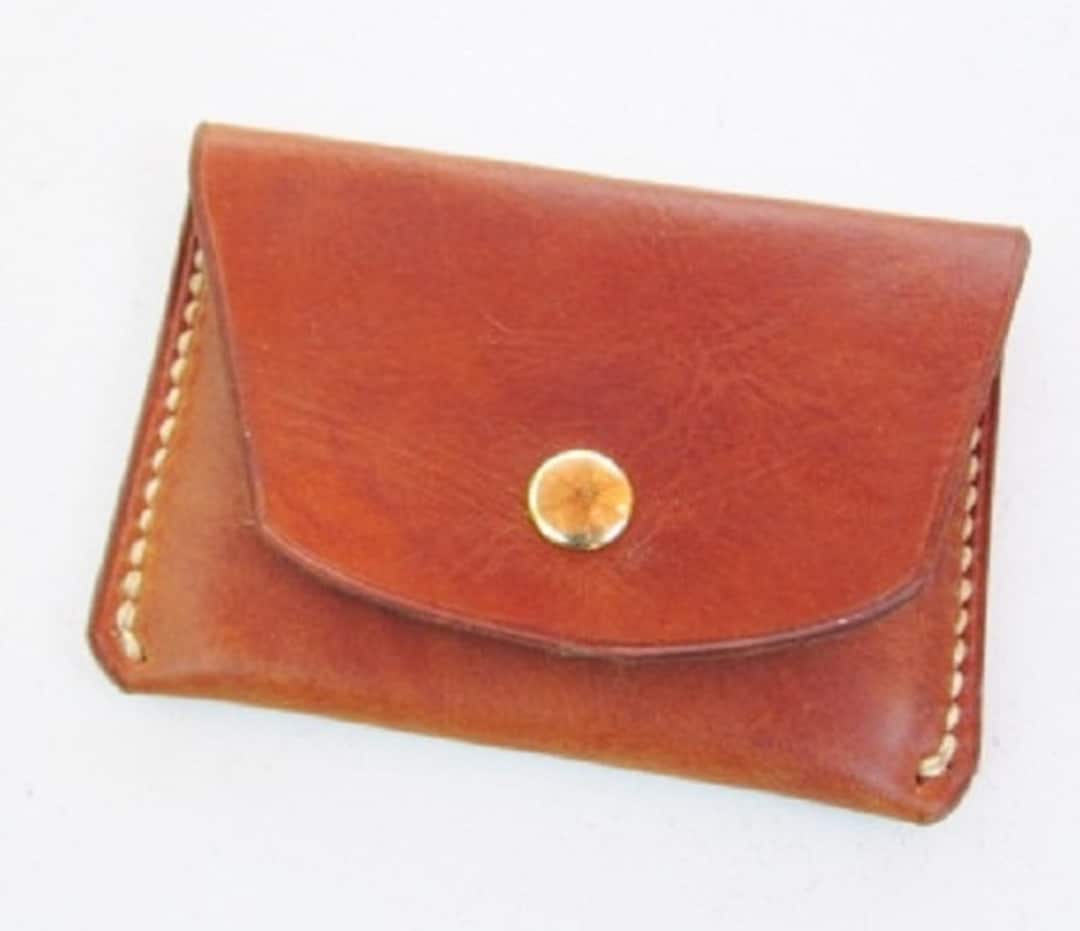 Credit Card Snap Leather Wallet/handcrafted /handstitched /made in USA ...