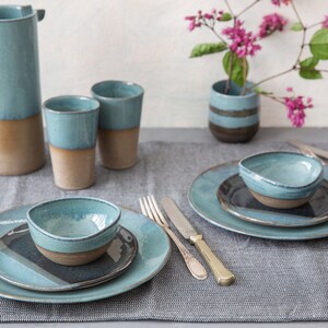 Set of Two Dinnerware Set of Main Course Plates Dinner - Etsy