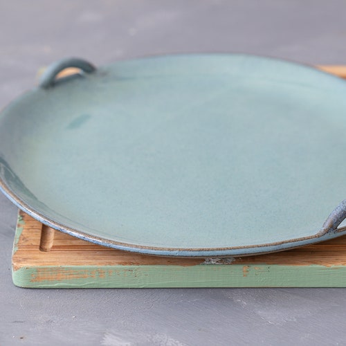 Extra Large White Ceramic Round Serving Platter Ceramic Cake - Etsy