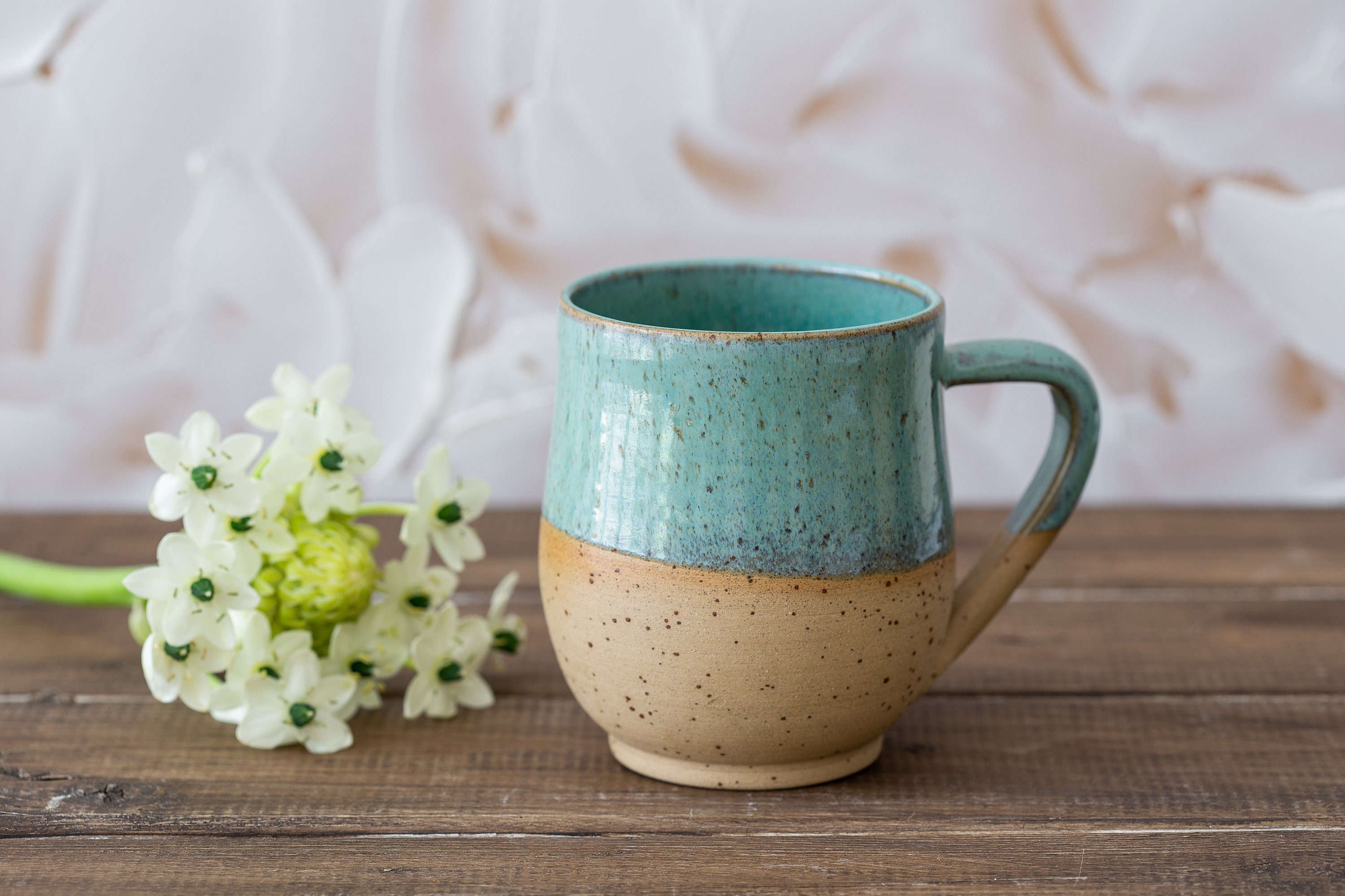 Home & Living Ceramic cup large turquoise set 2 pieces Kitchen & Dining ...