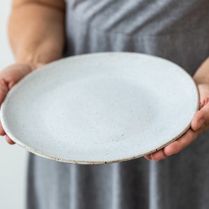 Ceramic White Plates SET of 6 SIX Rustic Plates Dinner Set - Etsy