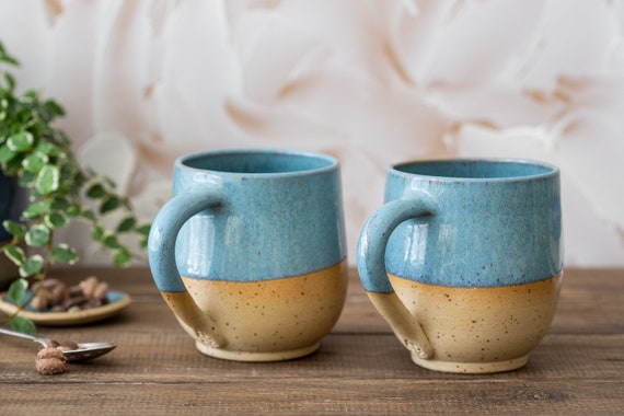 Home & Living Ceramic cup large turquoise set 2 pieces Kitchen & Dining ...