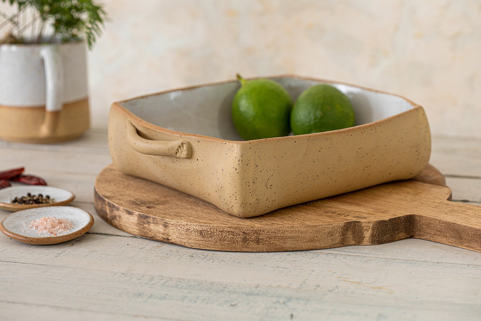 White Ceramic Square Bake Dish Large Casserole Cooking and | Etsy