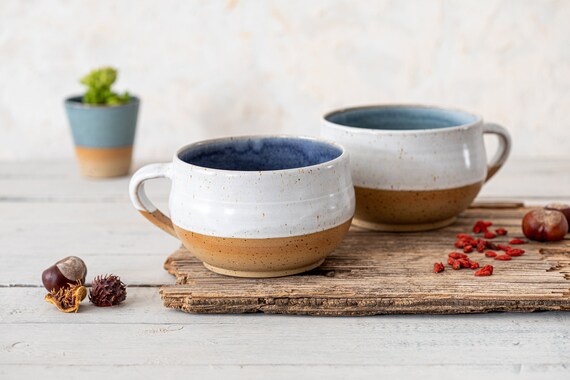 Home & Living Holds 20 oz Soup Mugs set of 2 Chowder Bowls Bowls etna ...