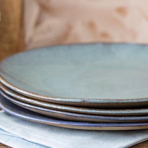 Ceramic White Plates SET of 6 SIX Rustic Plates Dinner Set | Etsy