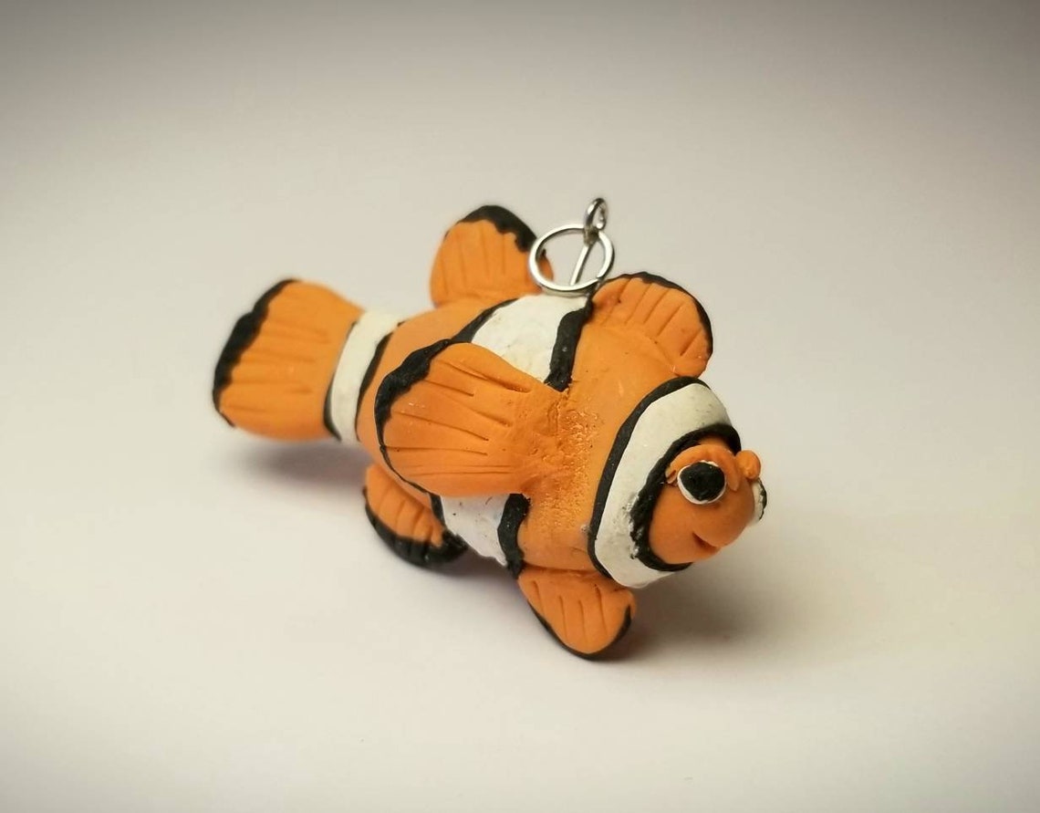 Clownfish Nemo Handmade Polymer Clay Charm - Etsy