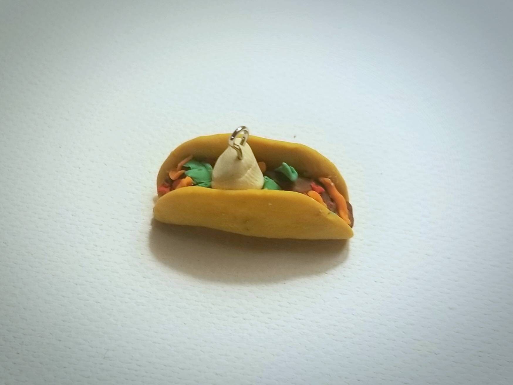 Mini Taco Charm Polymer Clay Charm for Jewelry or Key Chain - Etsy