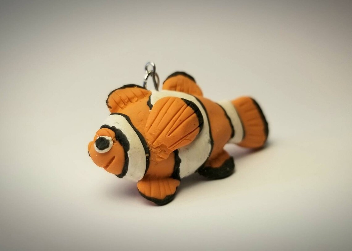 Clownfish Nemo Handmade Polymer Clay Charm - Etsy