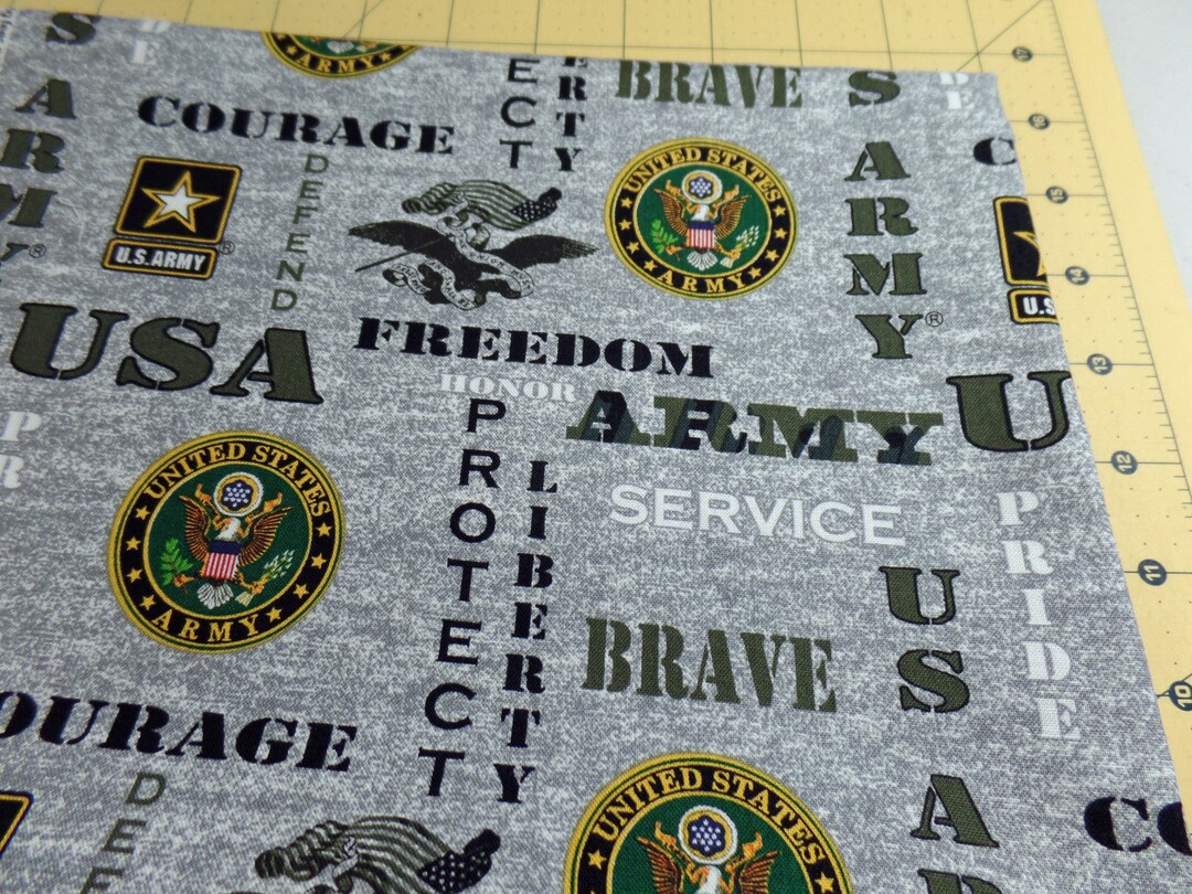 Army Military Theme Fabric, Copyright Patt #army 1181 by Sykel ...