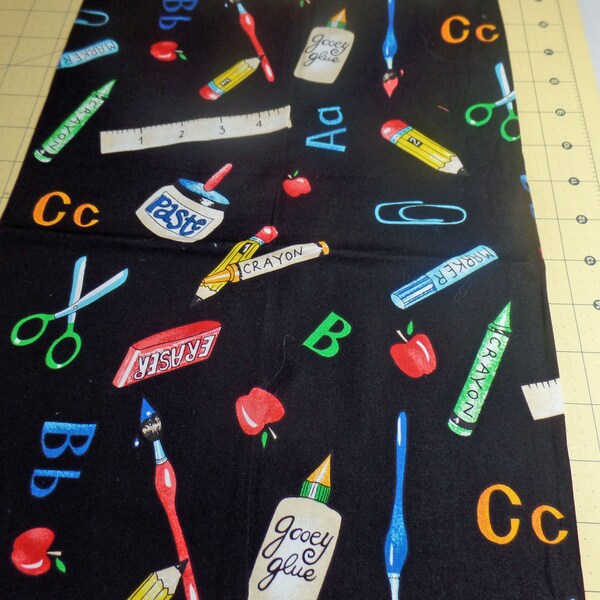 School Theme Fabric - Etsy