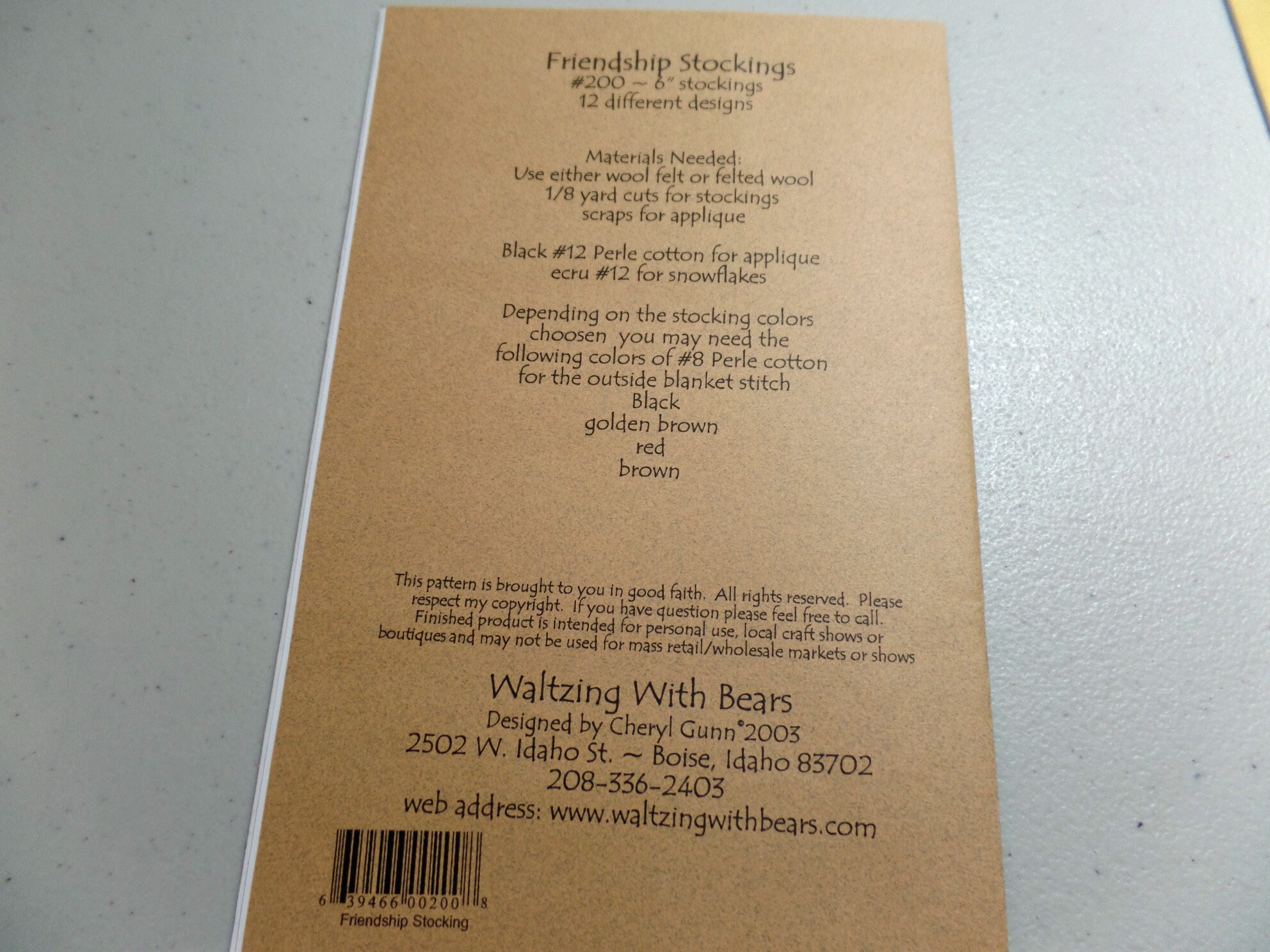 Waltzing With Bears Wood Felting Pattern "#200 Friendship Stockings" by ...