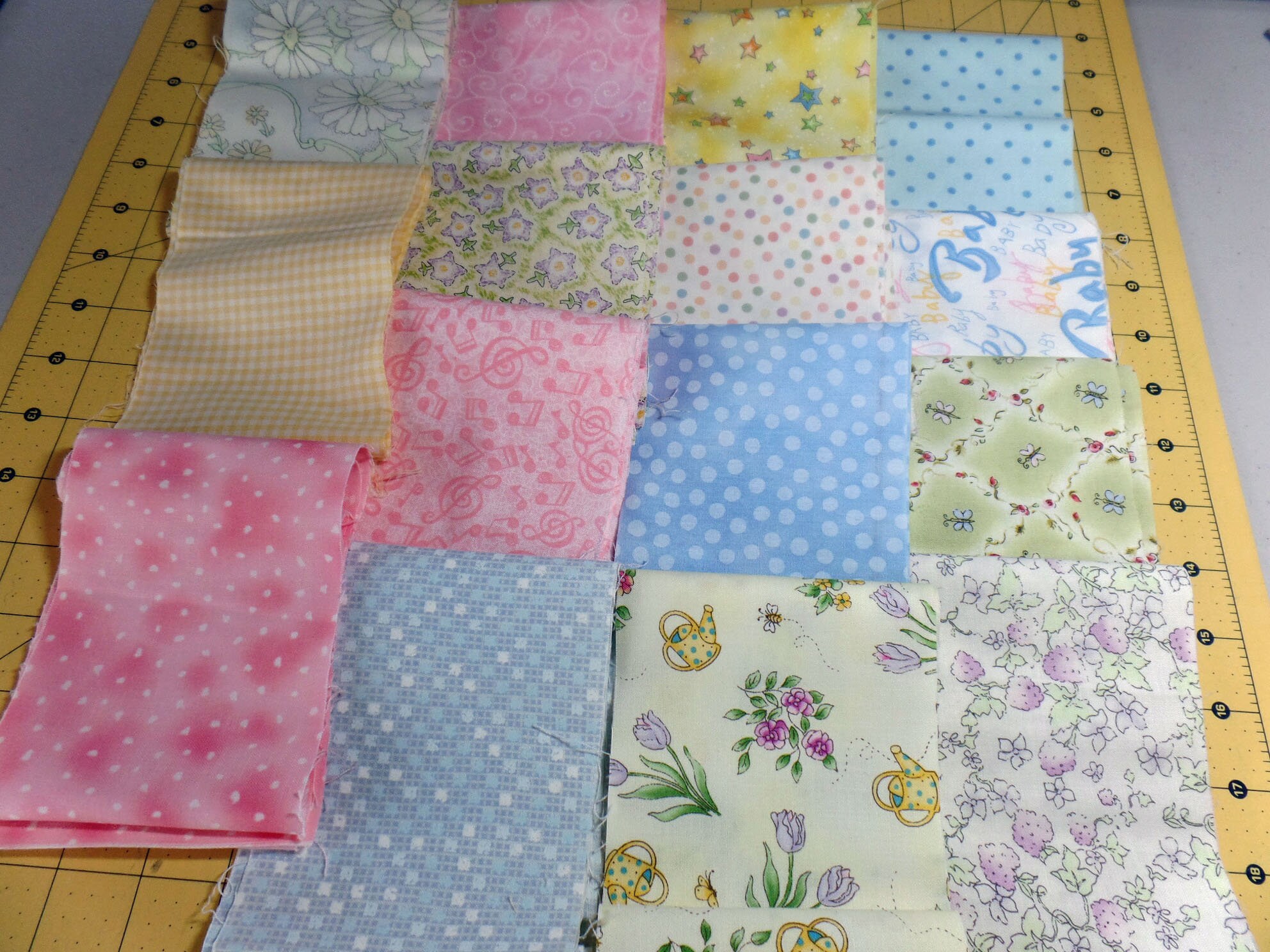 Fifteen Four Inch Strips of Baby Quilt Fabric - Etsy