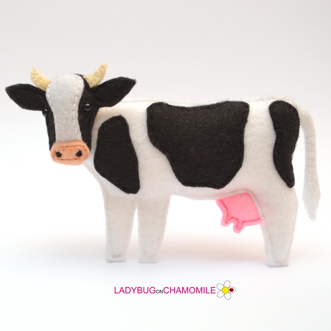 COW Felt Toy, Ornament, Magnet - Etsy