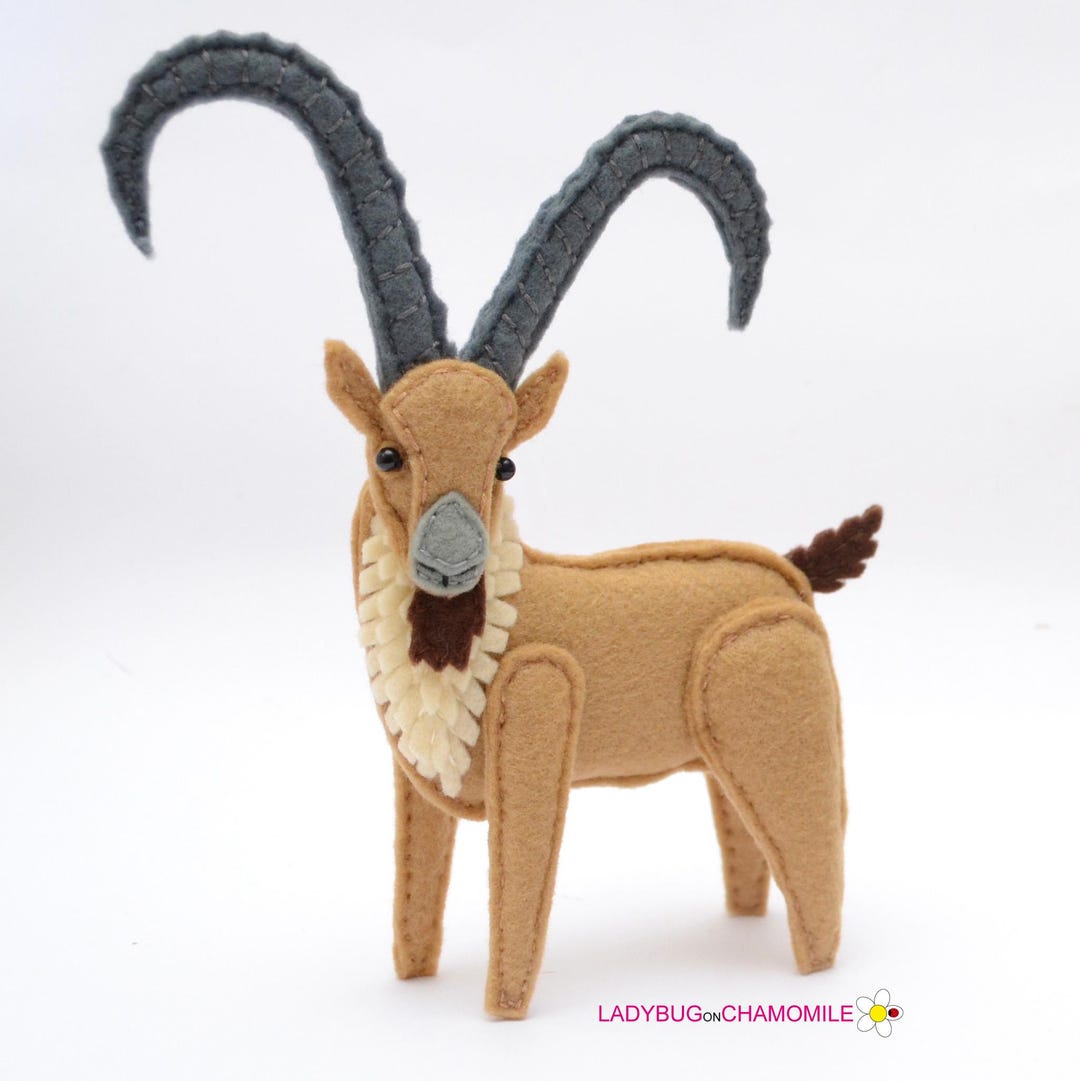 IBEX (wild Goat) Felt Toy, Ornament, Magnet - Etsy