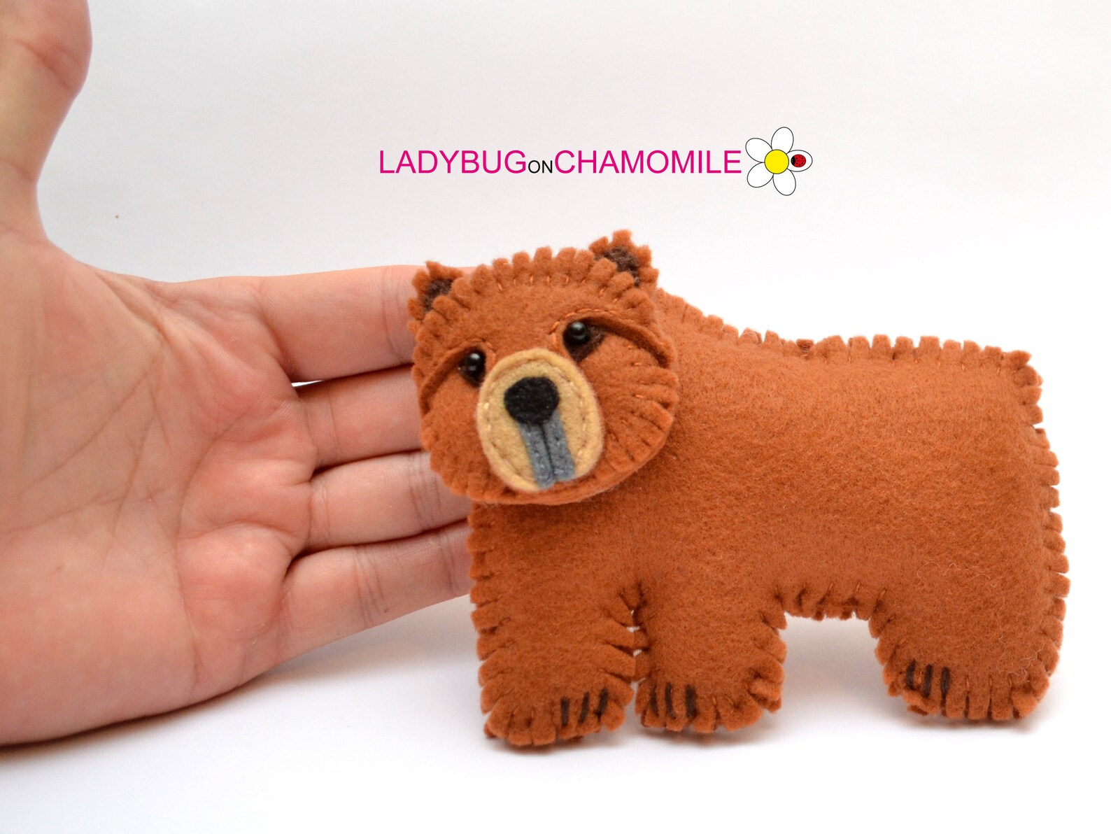 Brown BEAR POLAR Bear Asian Black Bear Felt Toy Ornament - Etsy