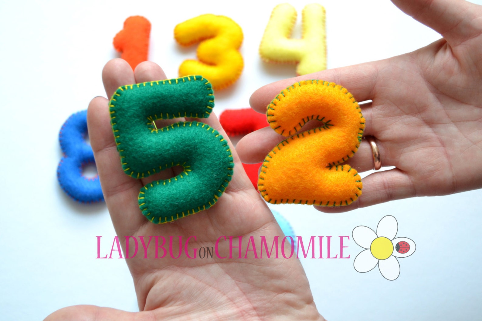 FELT MAGNET NUMBERS From 1 to 10 Magnet Numbers Colorful | Etsy