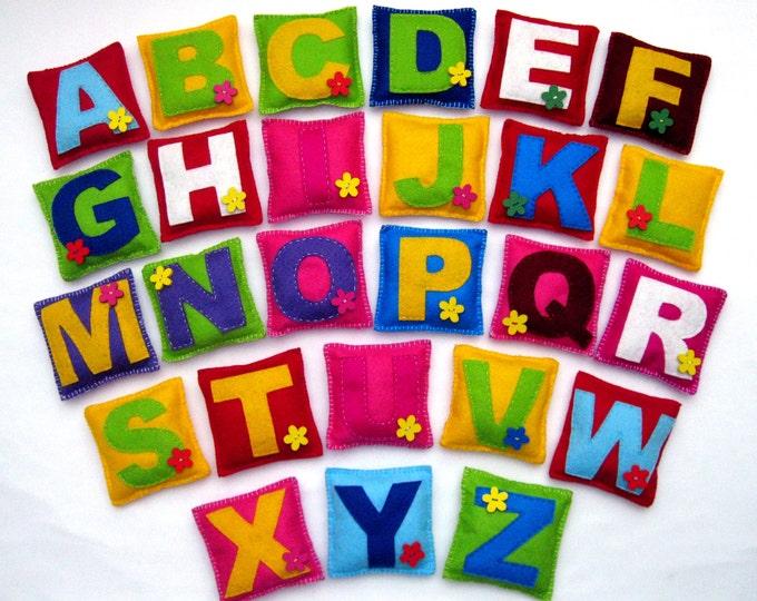 Stuffed Alphabet - Felt Alphabet , Felt Letters , Colorful Letters ...
