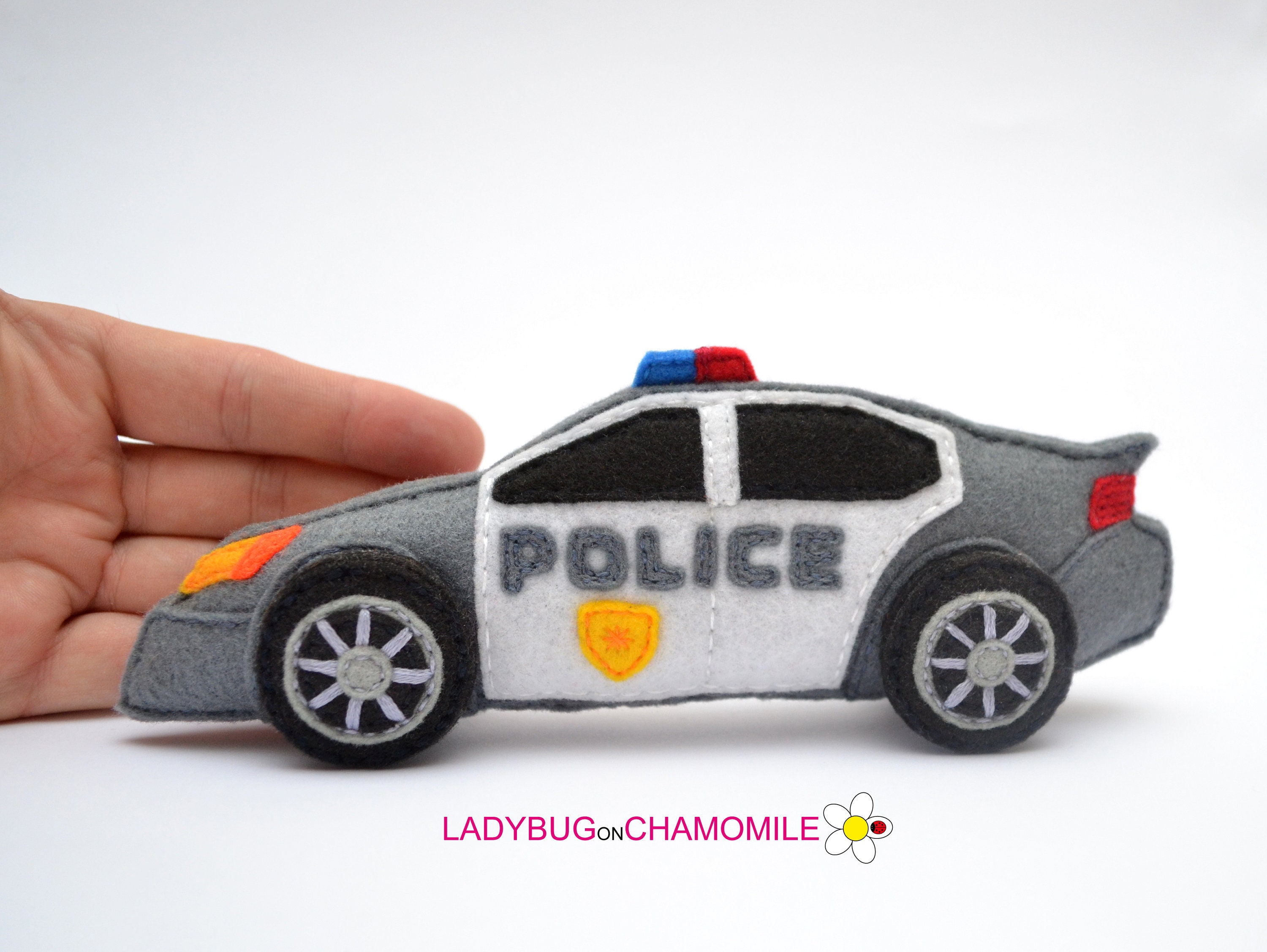 Felt POLICE CAR Toy Ornament | Etsy