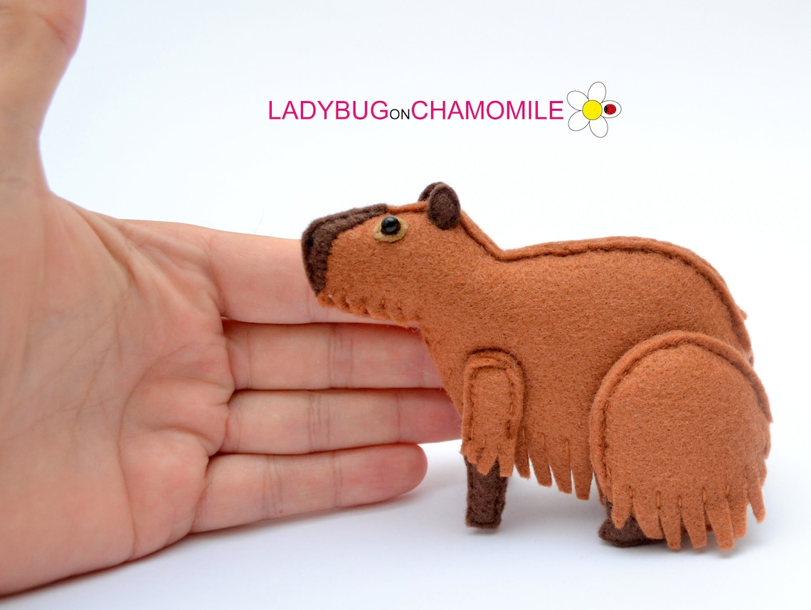 CAPYBARA Felt Toy Ornament Magnet Keychain Brooch - Etsy