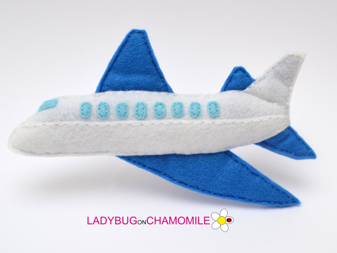 Felt AIRPLANE Stuffed Felt Airplane Ornament Toy Brooch. | Etsy