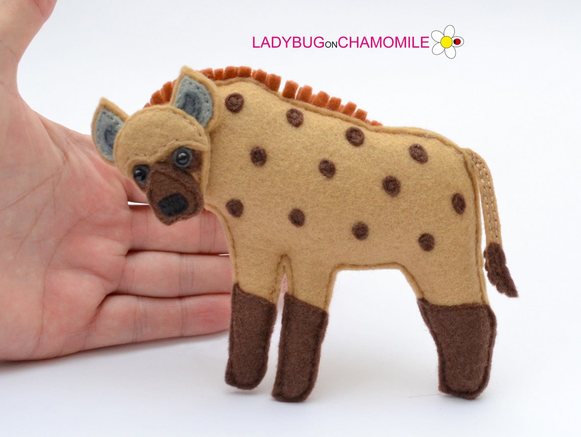 HYENA Felt Toy, Ornament, Magnet - Etsy