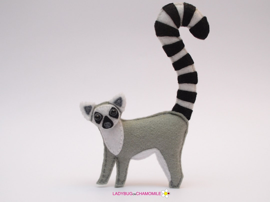 LEMUR Felt Toy, Ornament, Magnet, Keychain, Brooch - Etsy