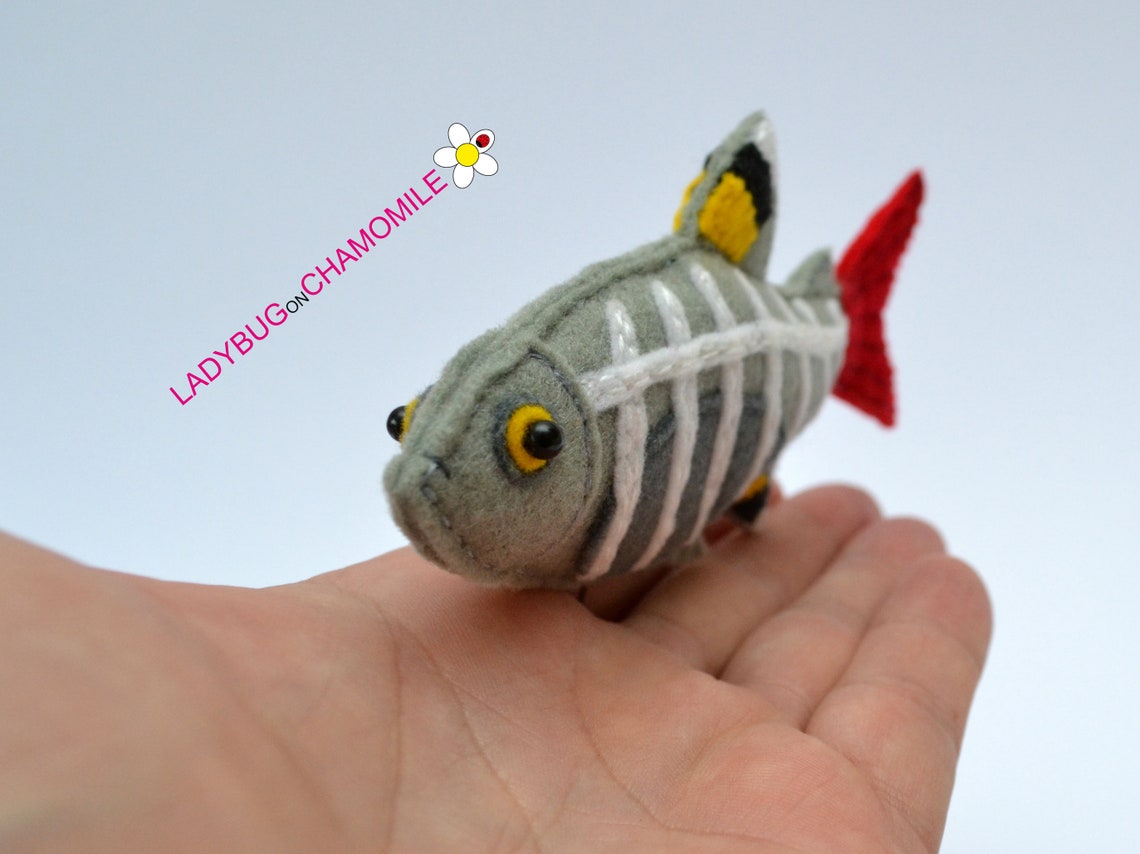 X-RAY FISH Felt Toy Ornament Magnet Keychain Brooch - Etsy
