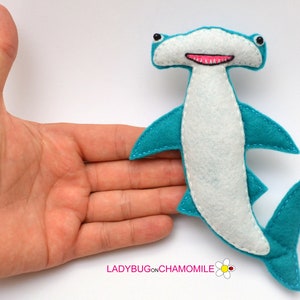 HAMMERHEAD SHARK Felt Toy, Ornament, Magnet - Etsy